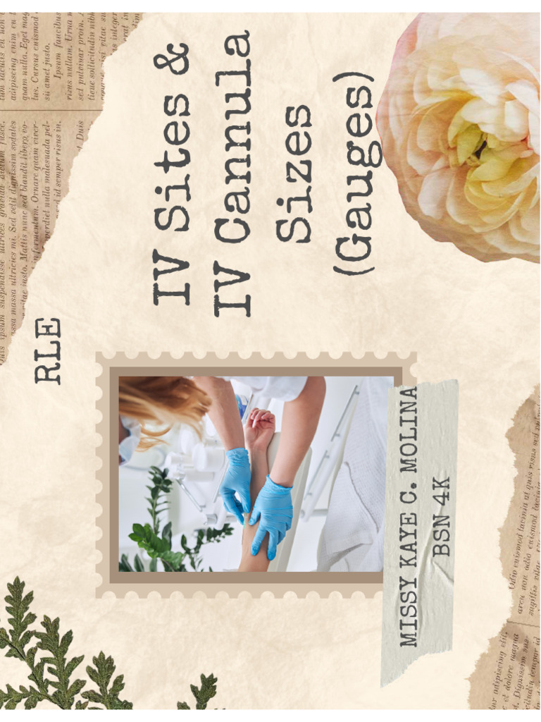 IV Site & Cannula Scrapbook | PDF