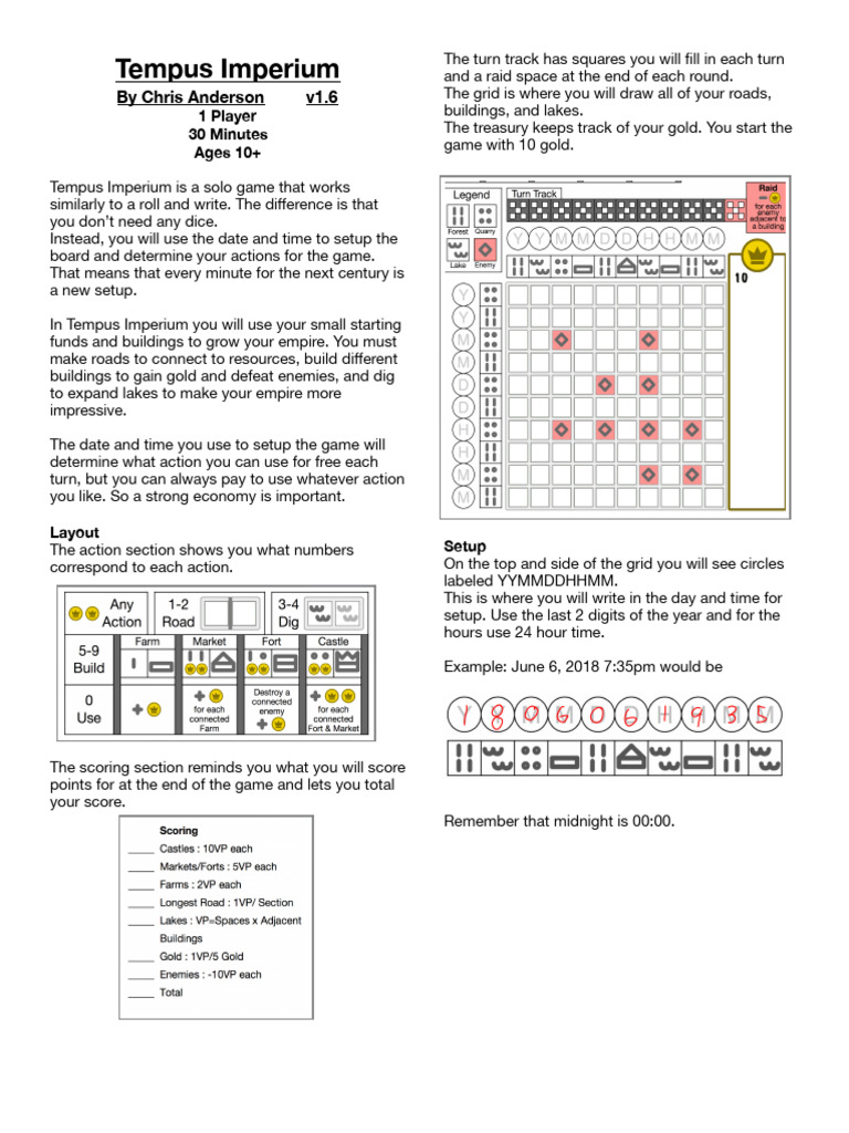 Tempus Imperium Rules v1.6 | PDF
