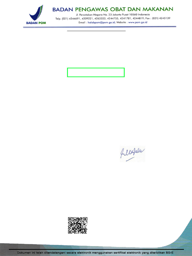 GKL2215305644A1: Persetujuan Izin Edar | PDF