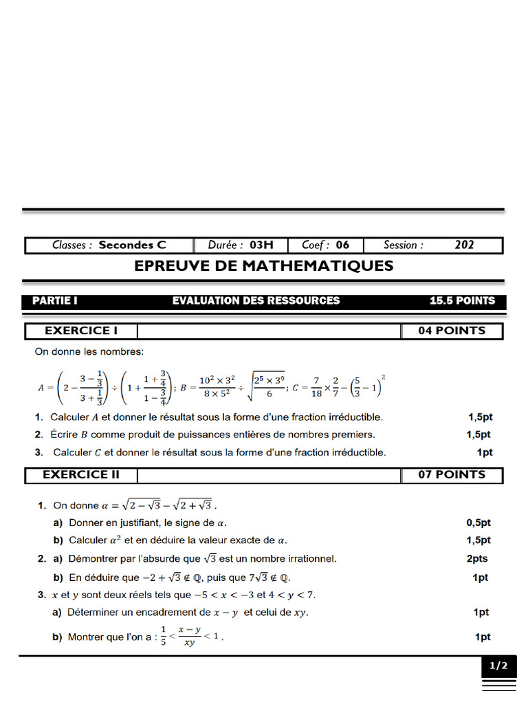 Evaluation 2nd C | PDF