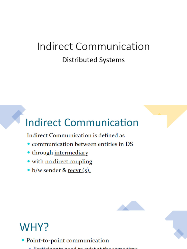 Indirect Communication | PDF