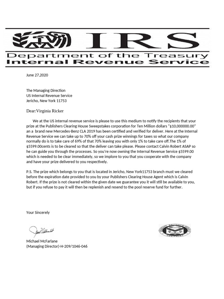 Dear:Virginia Ricker | PDF