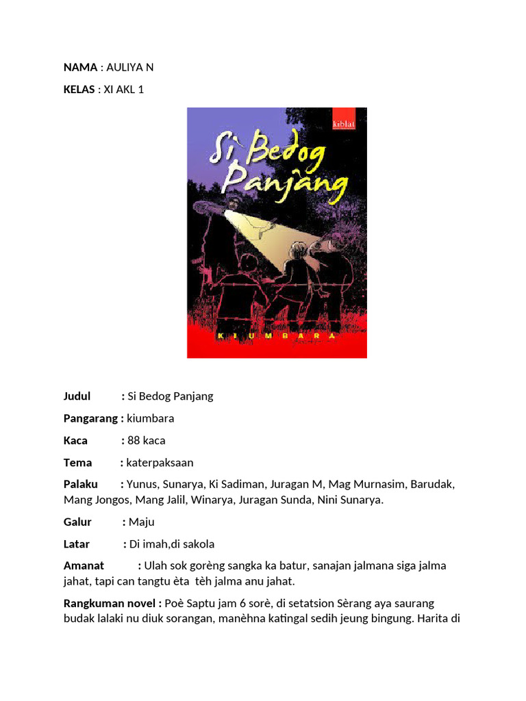 Novel Sunda | PDF