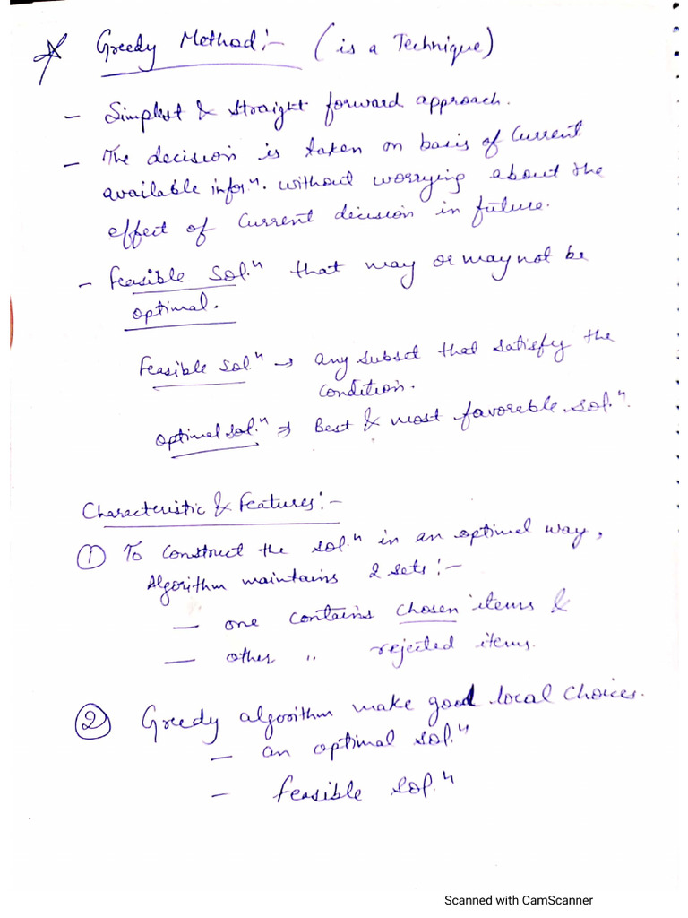 Greedy Method, Fractional Knapsack | PDF