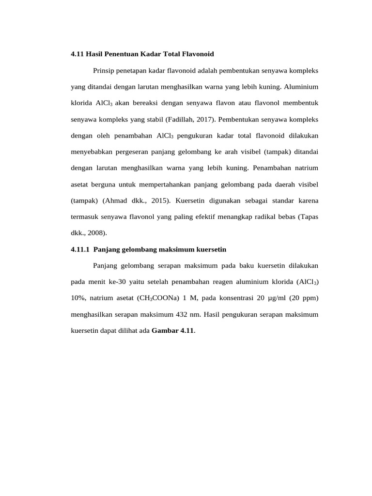 Hasil Total Flavonoid | PDF