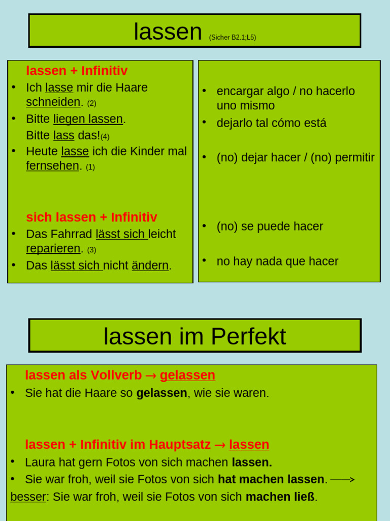 Bedeutung Von Lassen | PDF