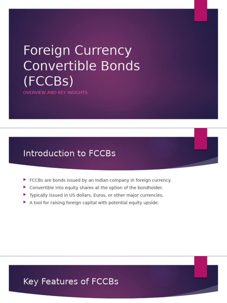Foreign Currency Convertible Bonds (FCCBS) | PDF