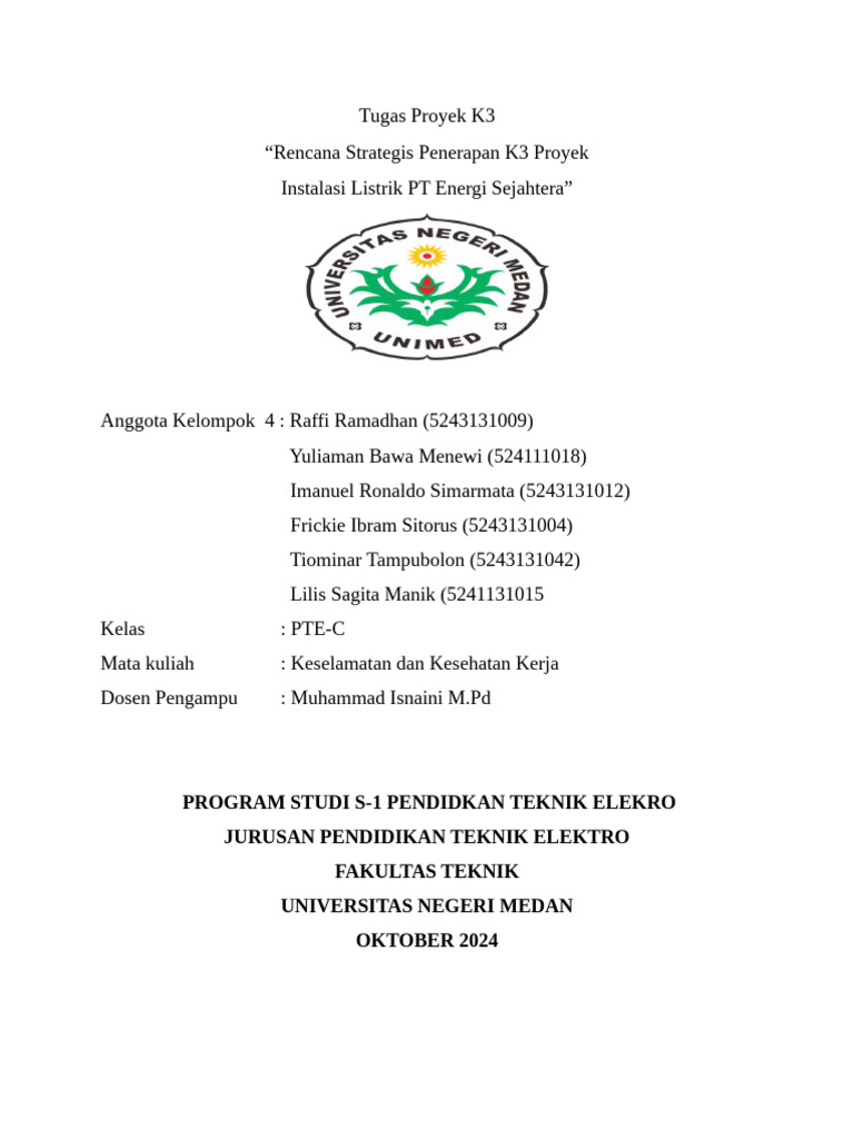 Tugas Proyek K3 KEL 4 | PDF