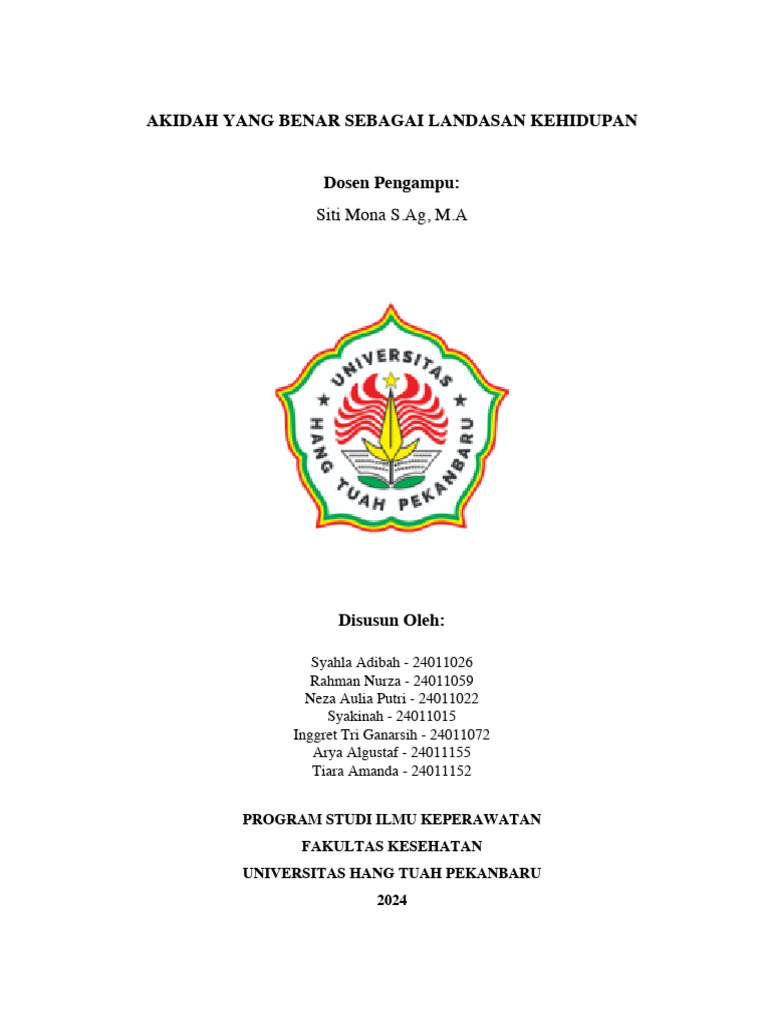 Akidah Yang Benar Sebagai Landasan Kehidupan | PDF