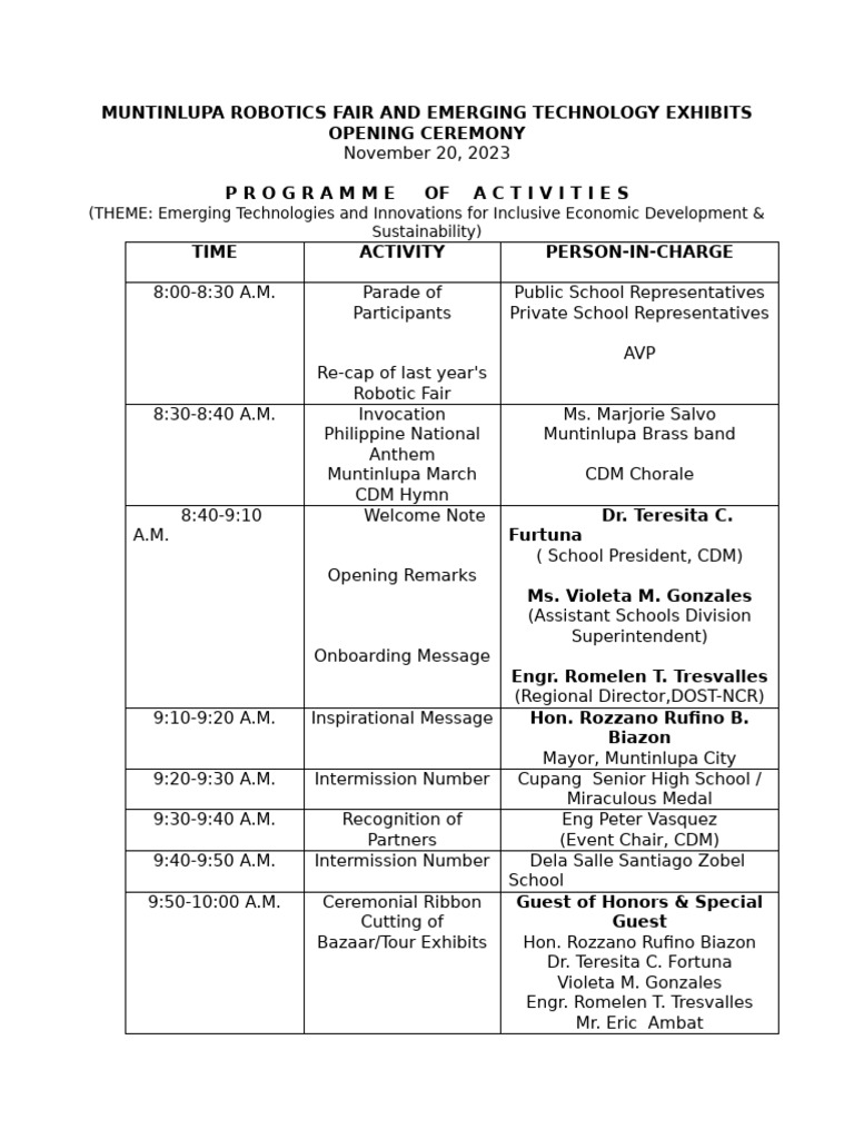 Robotics Fair | PDF