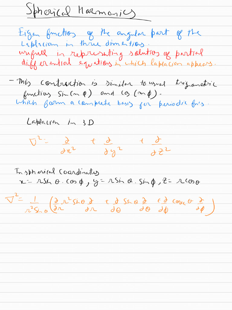 Spherical Harmonics | PDF
