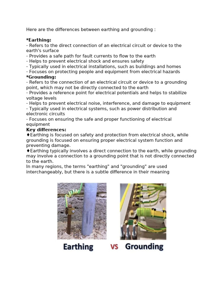 Here Are The Differences Between Earthing and Grounding | PDF