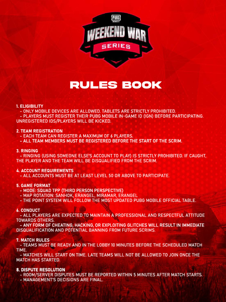 Weekend War Rulebook | PDF