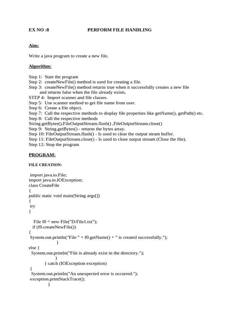 Oops Exp No 8 | PDF | Computers | Technology & Engineering