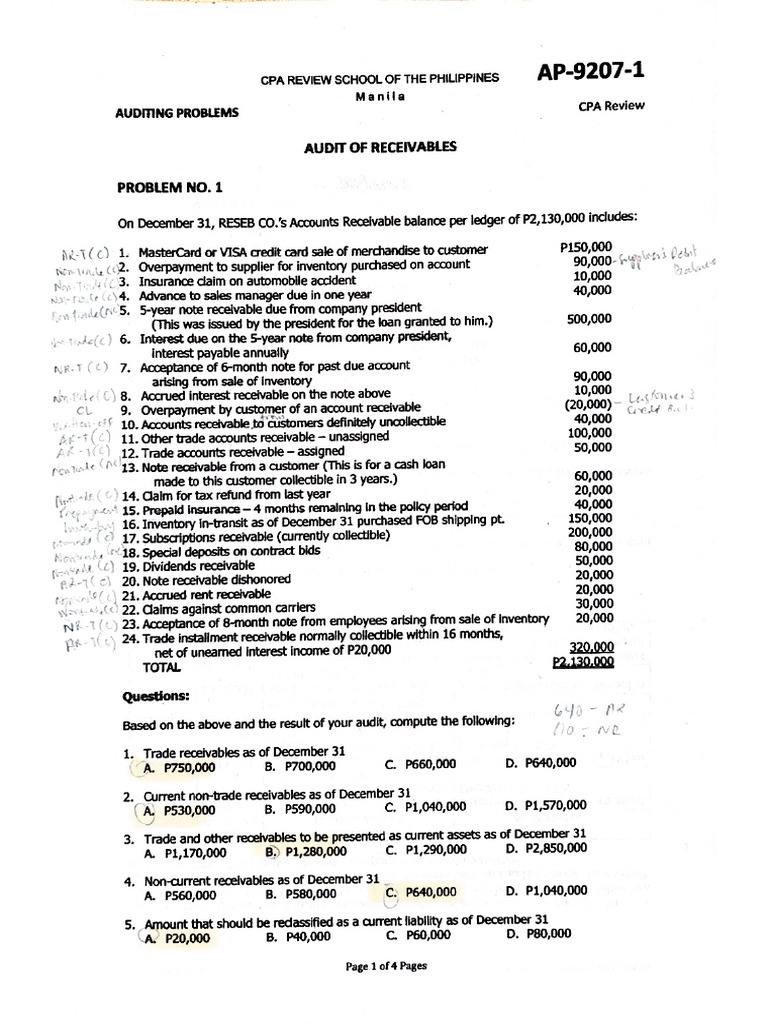 Audit of Receivables | PDF