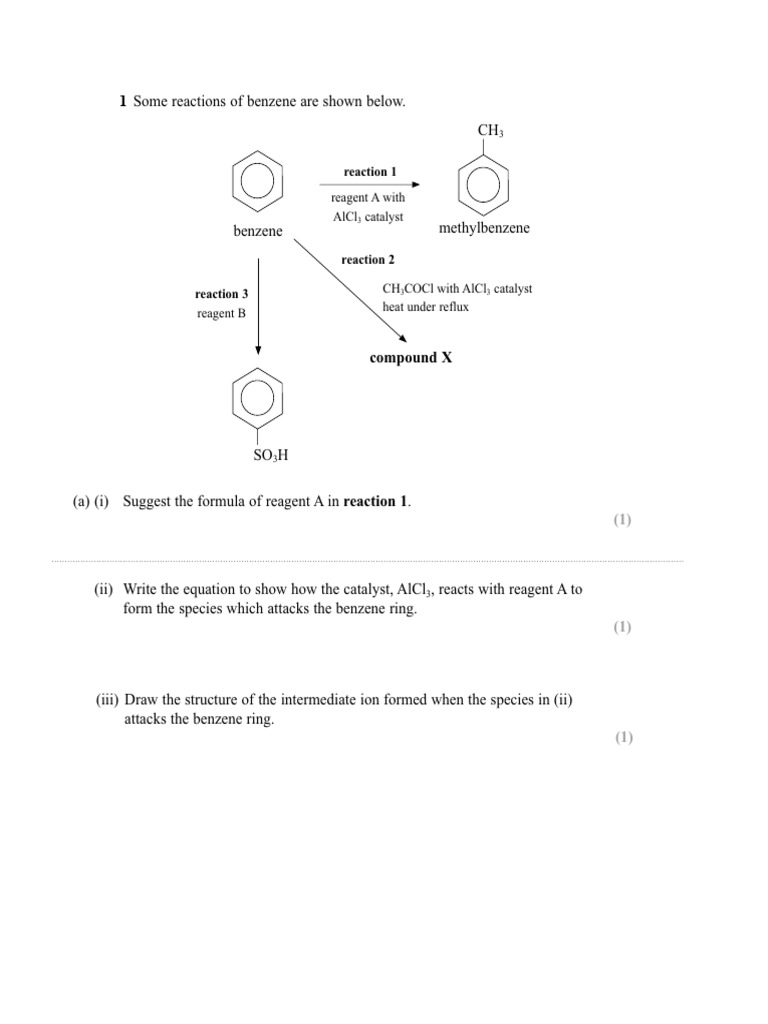 Arenes - Benzene Chemistry 2 QP | PDF