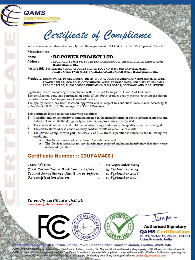 01 Fcc Rc Power Project Ltd | PDF