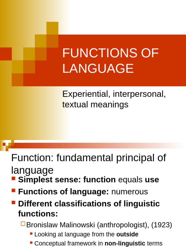 Functions of Language | PDF