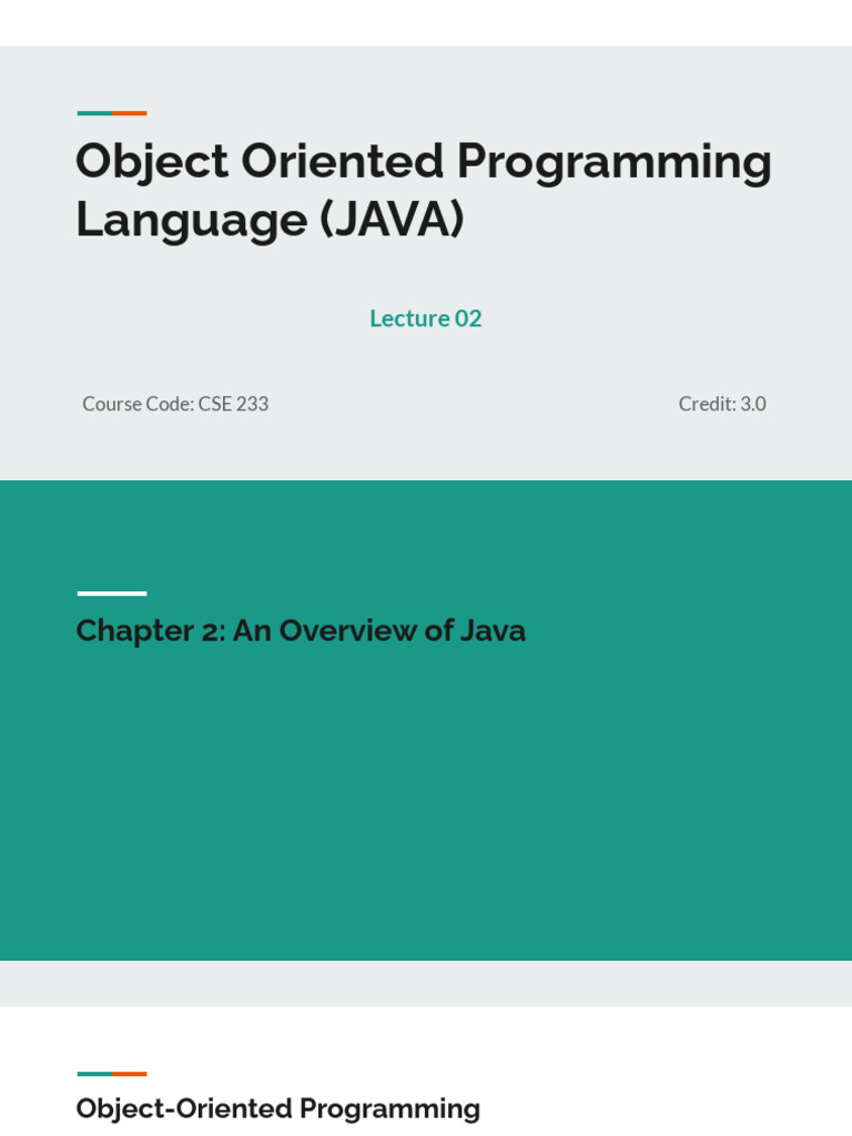 L02 CH02 An Overview of Java | PDF