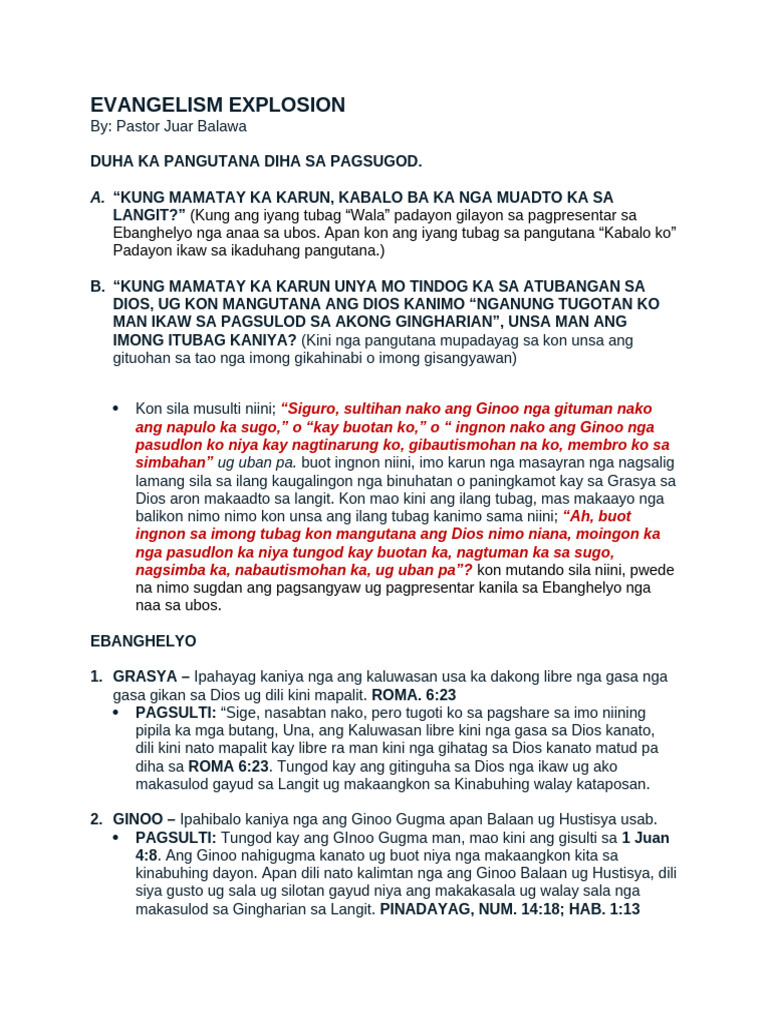 Evangelism Explosion Pdf