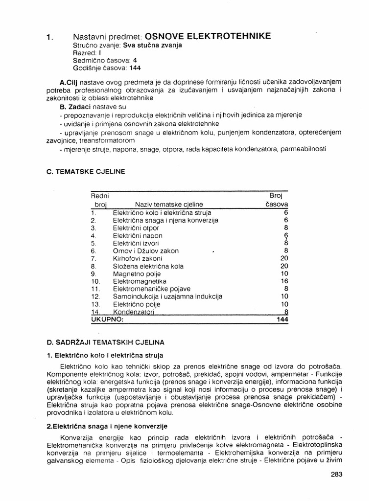 Osnove Elektrotehnike | PDF