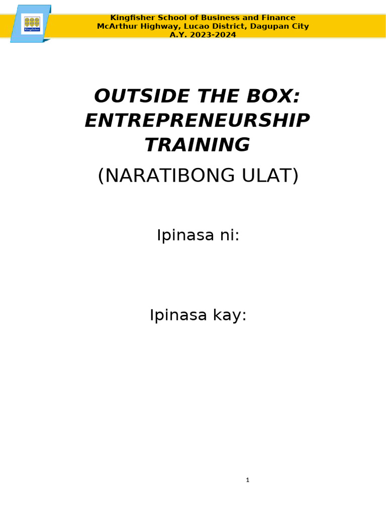 Naratibong Ulat Template | PDF