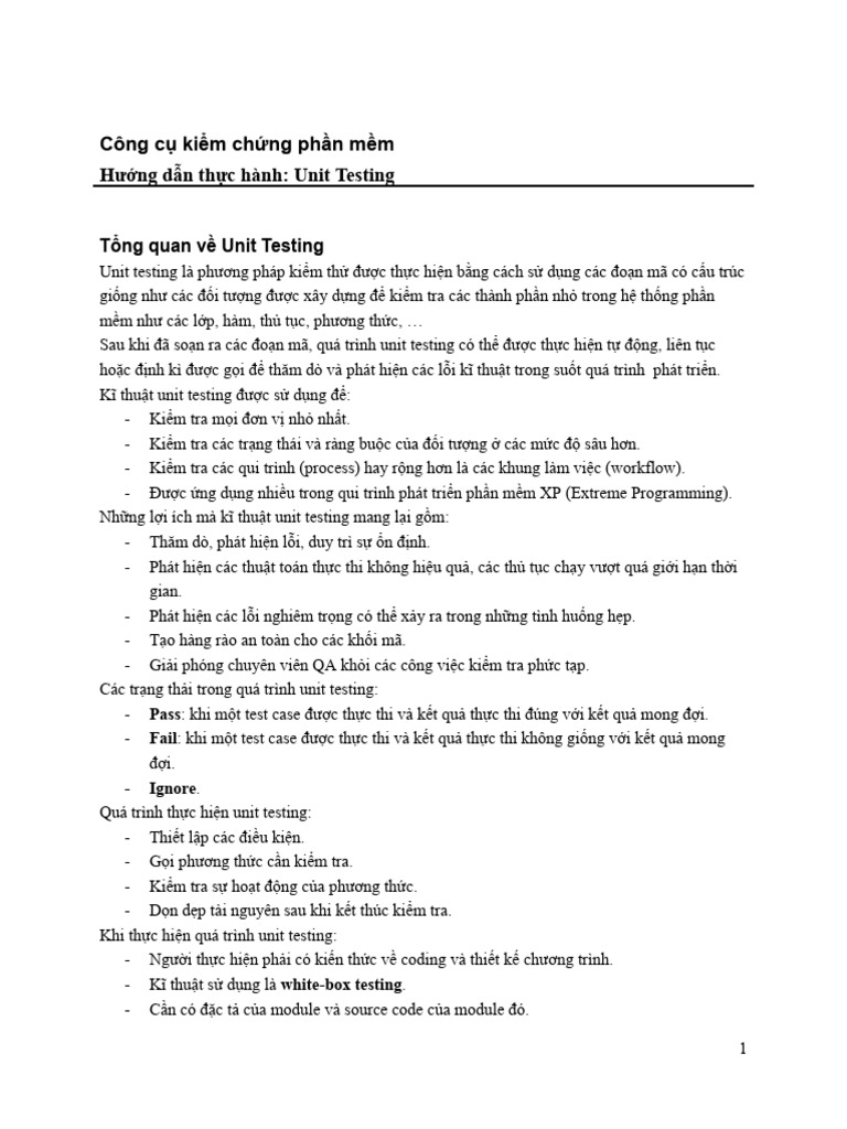 Tuan05 - Unit Test - Huong Dan | PDF