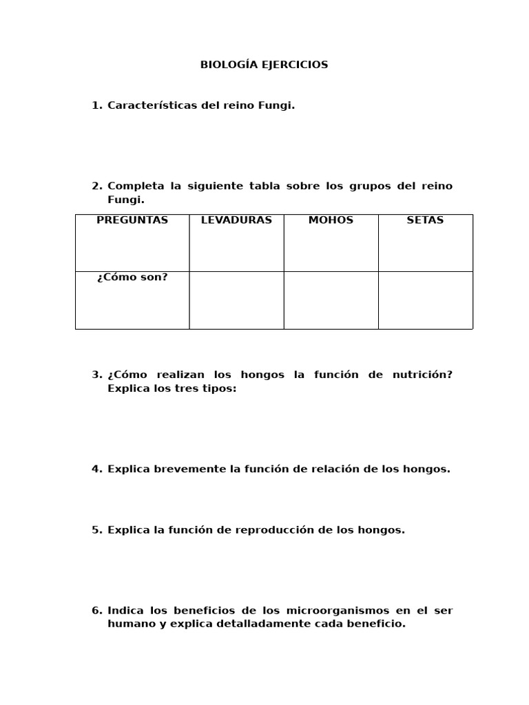 Biología 2 Parte Reino Fungi, Monera y Proctoctistas | PDF