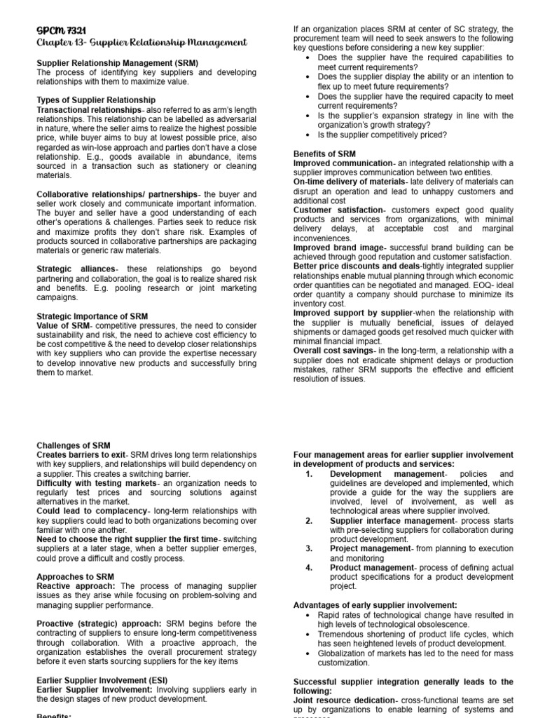 LU6 Notes - Chapter 13 | PDF