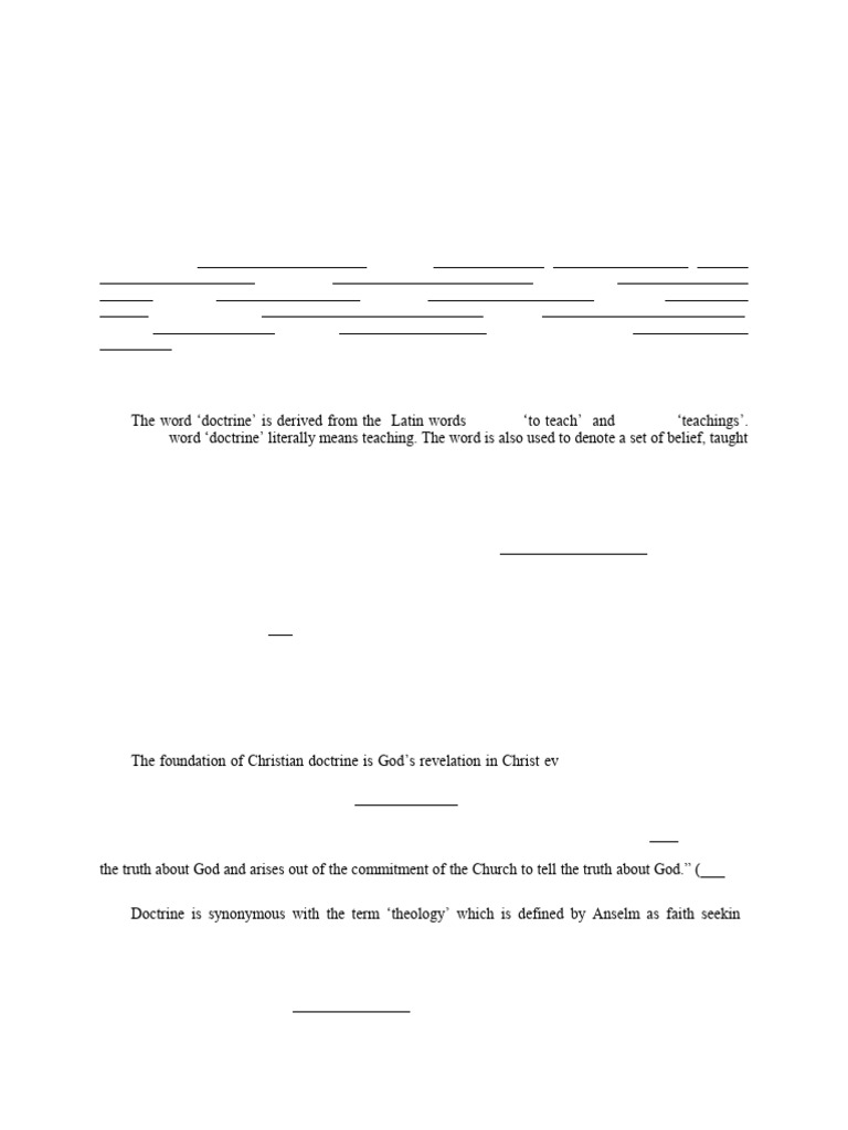 Christian Doctrine in The Early Church | PDF