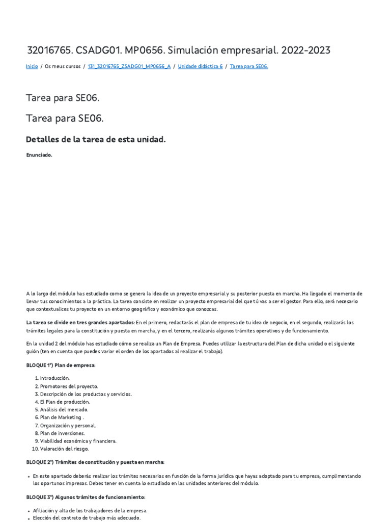 131 - 32016765 - ZSADG01 - MP0656 - A - Tarea para SE06 | PDF