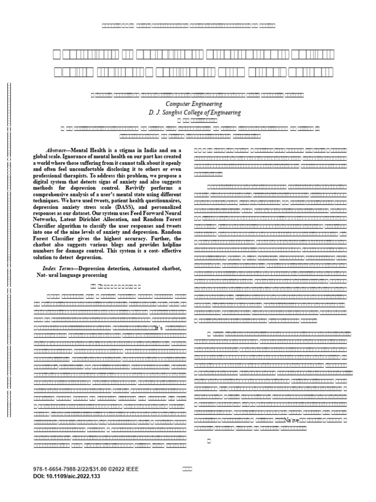 Revivify A Depression Detection and Control System Using Tweets and ...