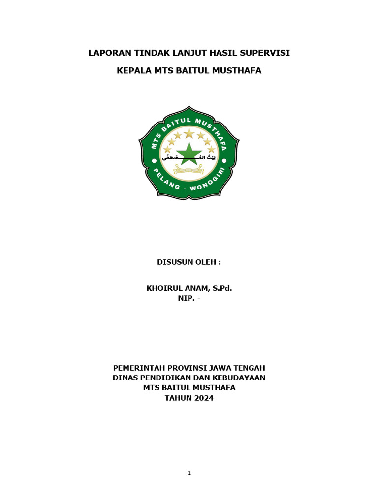 A3.2 Laporan-TIndak-Lanjut-Supervisi | PDF | Pengembangan Diri