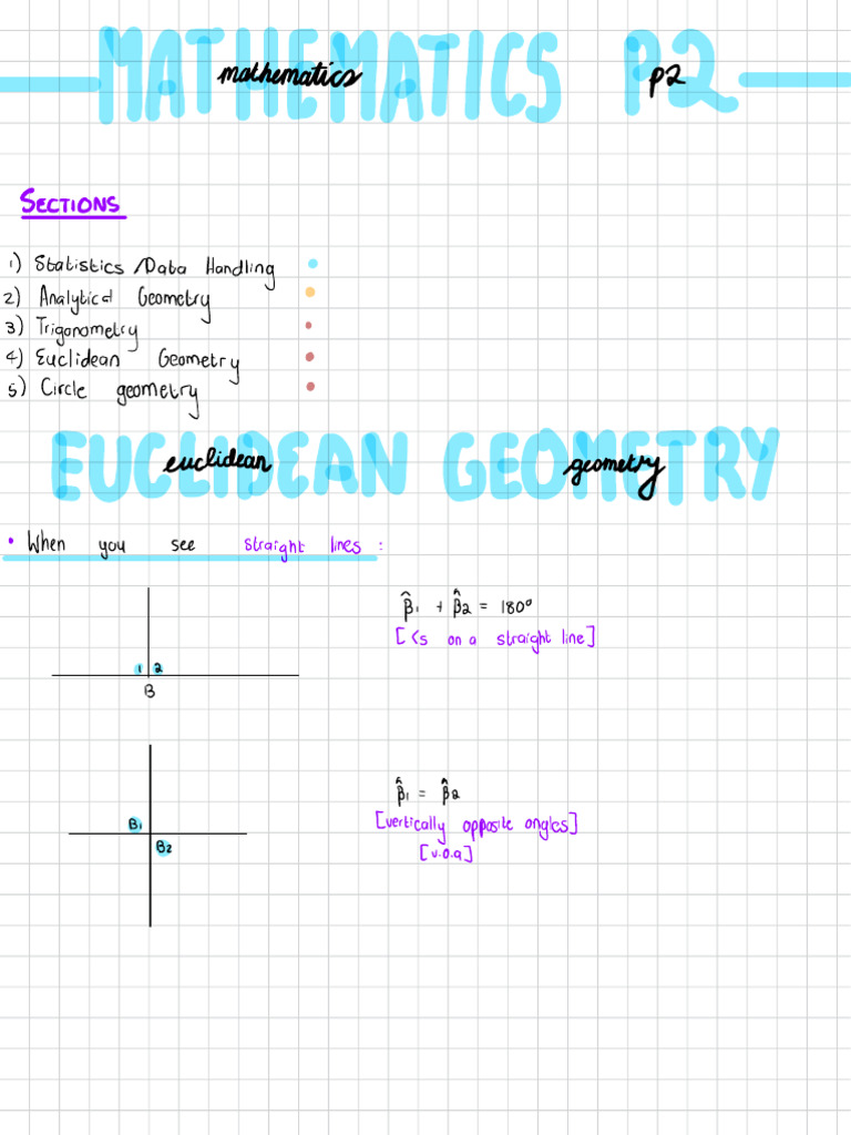 Maths P2 Revision | PDF | Euclidean Geometry | Line (Geometry)