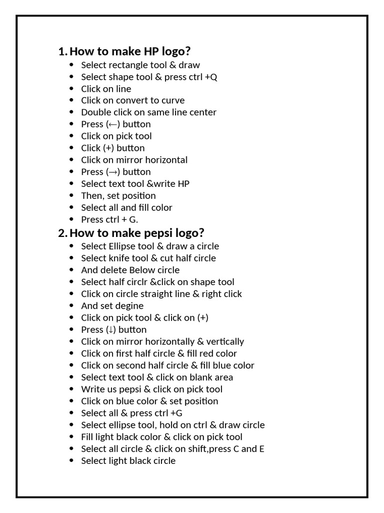 Question On Corel Draw | PDF | Computers