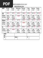 Kitchen Staff Schedule Overview | PDF