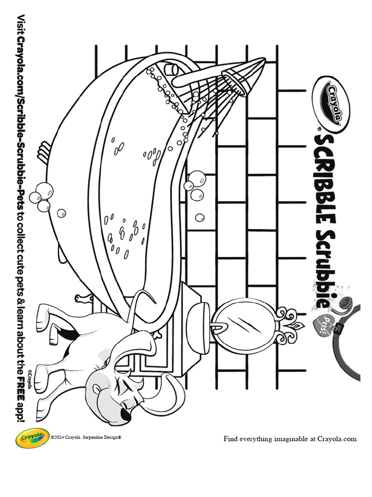 Scribble Scrubbie Pets Dog - Scooter Coloring Page | PDF | Lifestyle