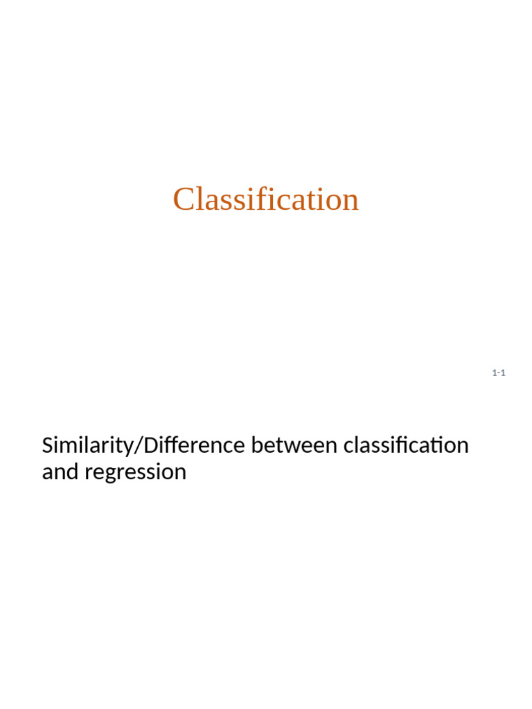 L13 14 15 16 17 Classification | PDF | Statistical Classification | Logistic Regression