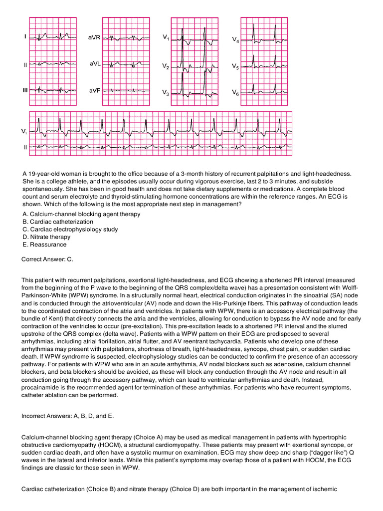 Cardiology Clinical Case | PDF | Diseases And Disorders | Cardiac ...