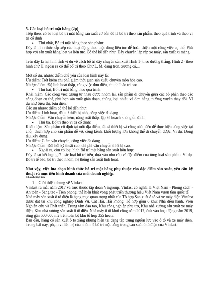 5. Các loại bố trí mặt bằng (2p) : II-Liên hệ thực tiễn | PDF