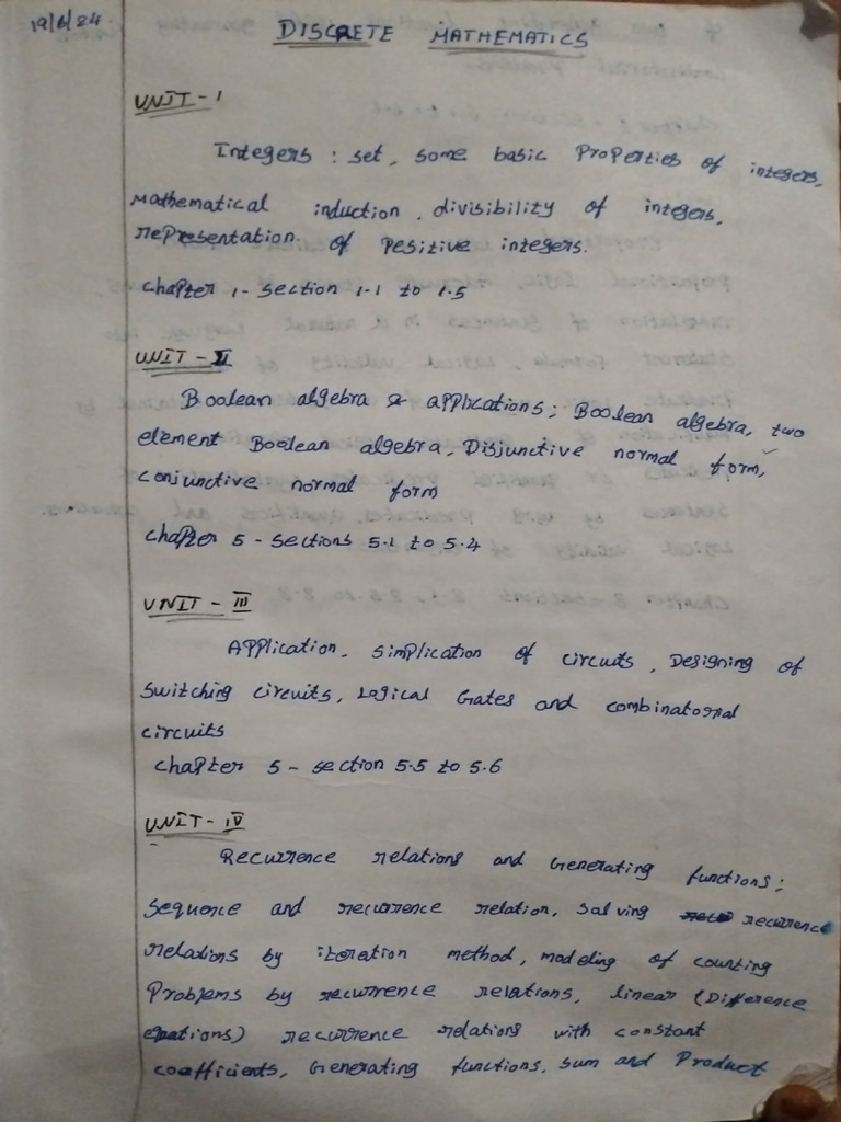 Discrete Mathematics | PDF