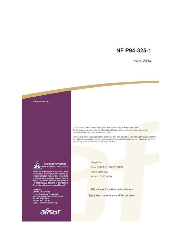 NF P94-325-1 - Ouvrages en Gabions en Grillage Métallique À Maille Hexagonale Double Torsion | PDF