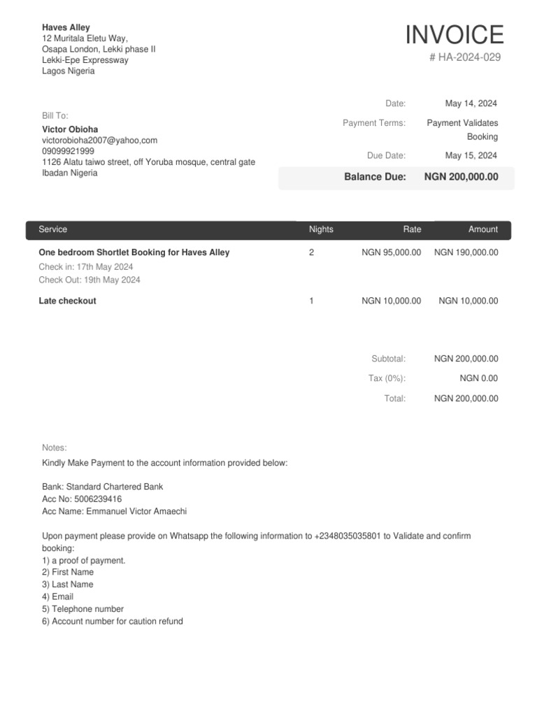 Invoice HA-2024-029 | PDF