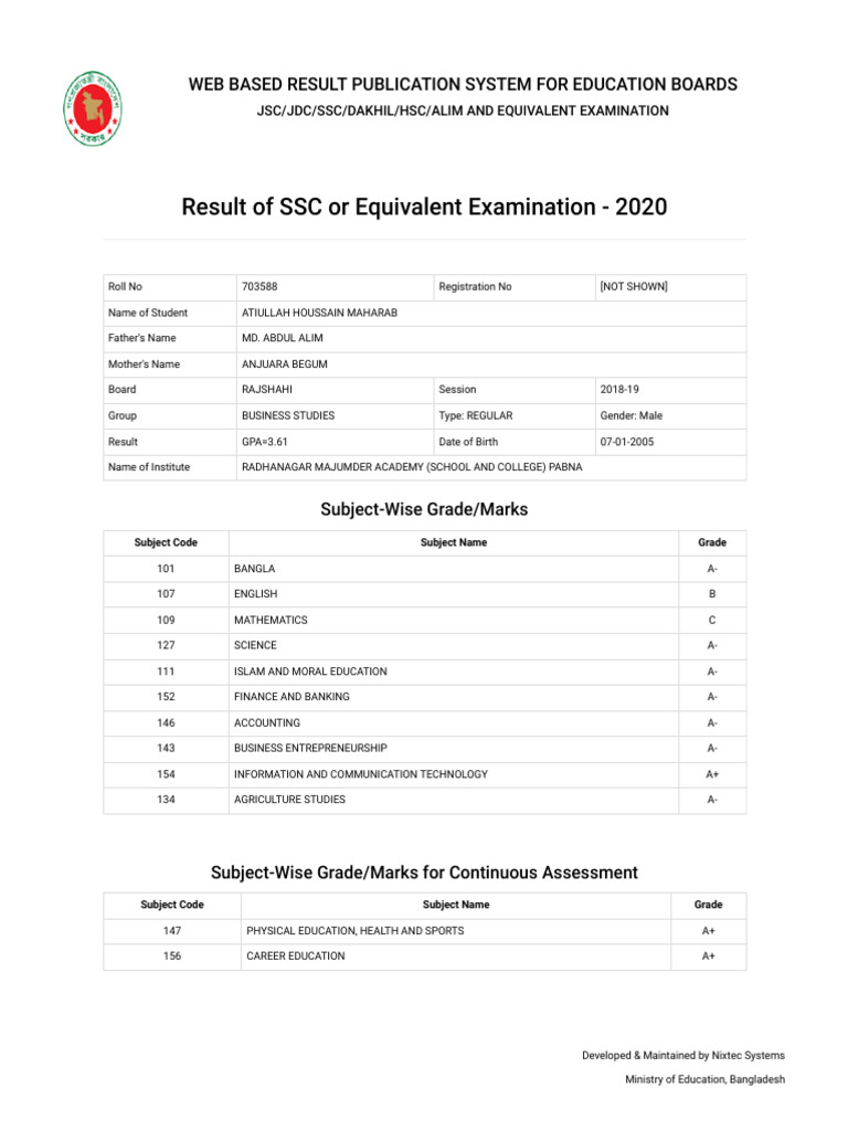Web-Based Result System for Education | PDF | Vocational Education ...