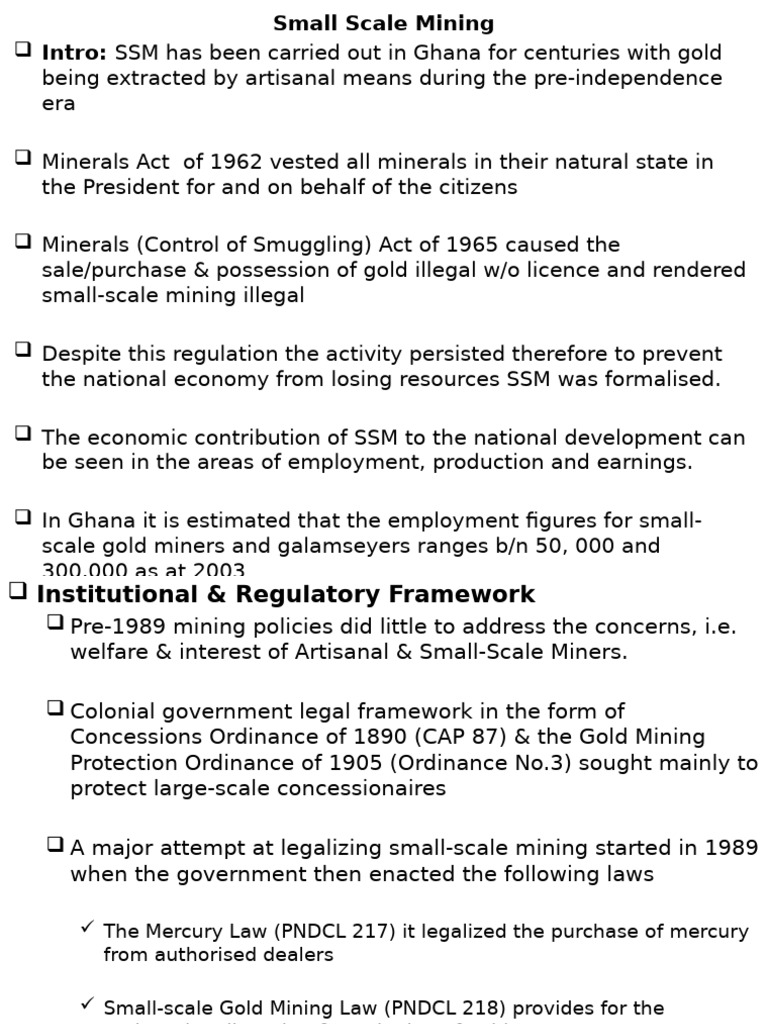 SMALL SCALE MINING | PDF | Mining