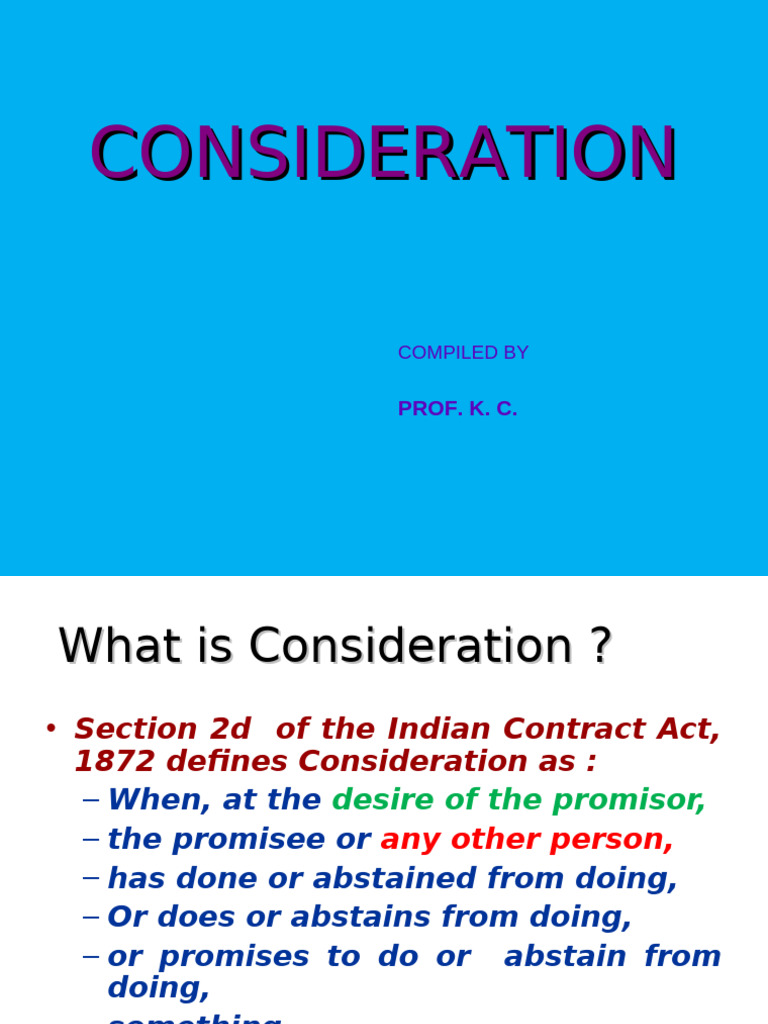 BLAW CH 3 Consideration | PDF | Consideration | Estoppel
