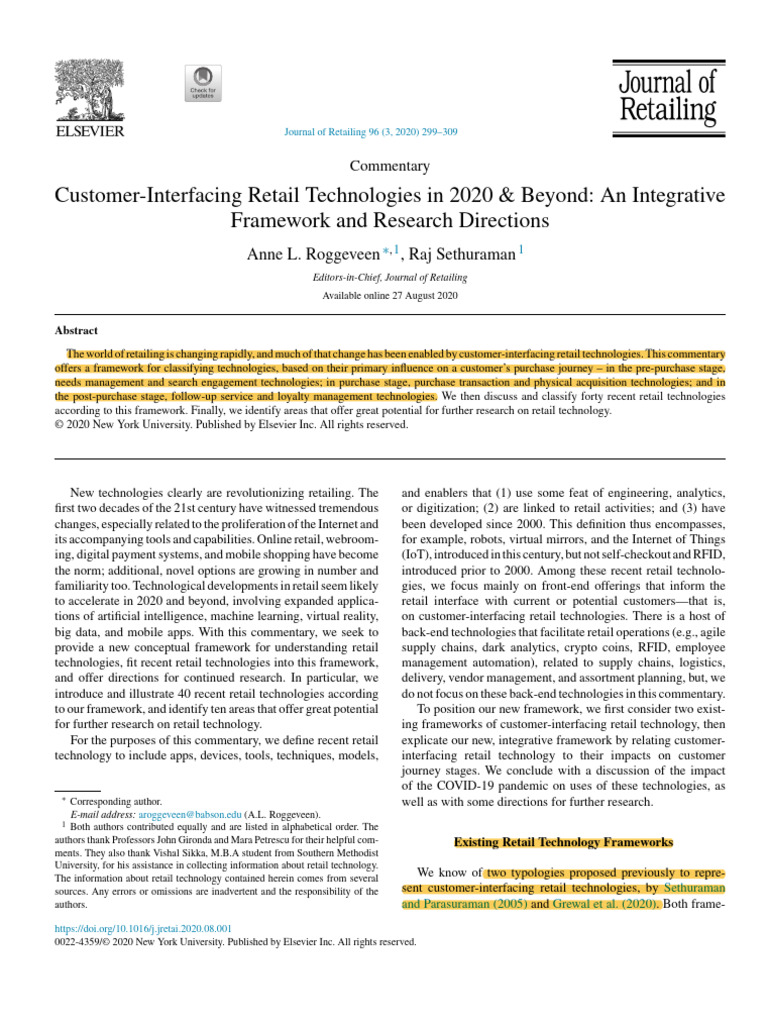 Customer Interfacing Retail Technologies in 2020 Amp Beyon - 2020 ...