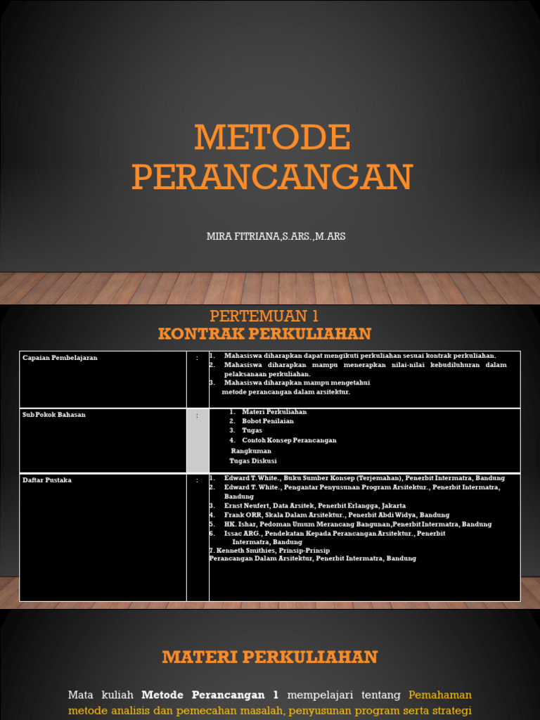 Panduan Kuliah Metode Perancangan | PDF