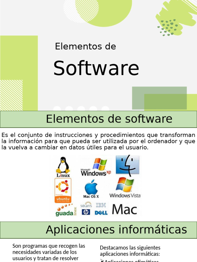 Elementos de Software | PDF | Informática | Tecnología