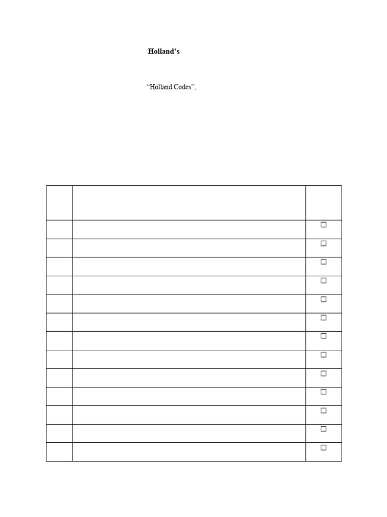 RIASEC Career Assessment Guide | PDF | Psychological Concepts ...